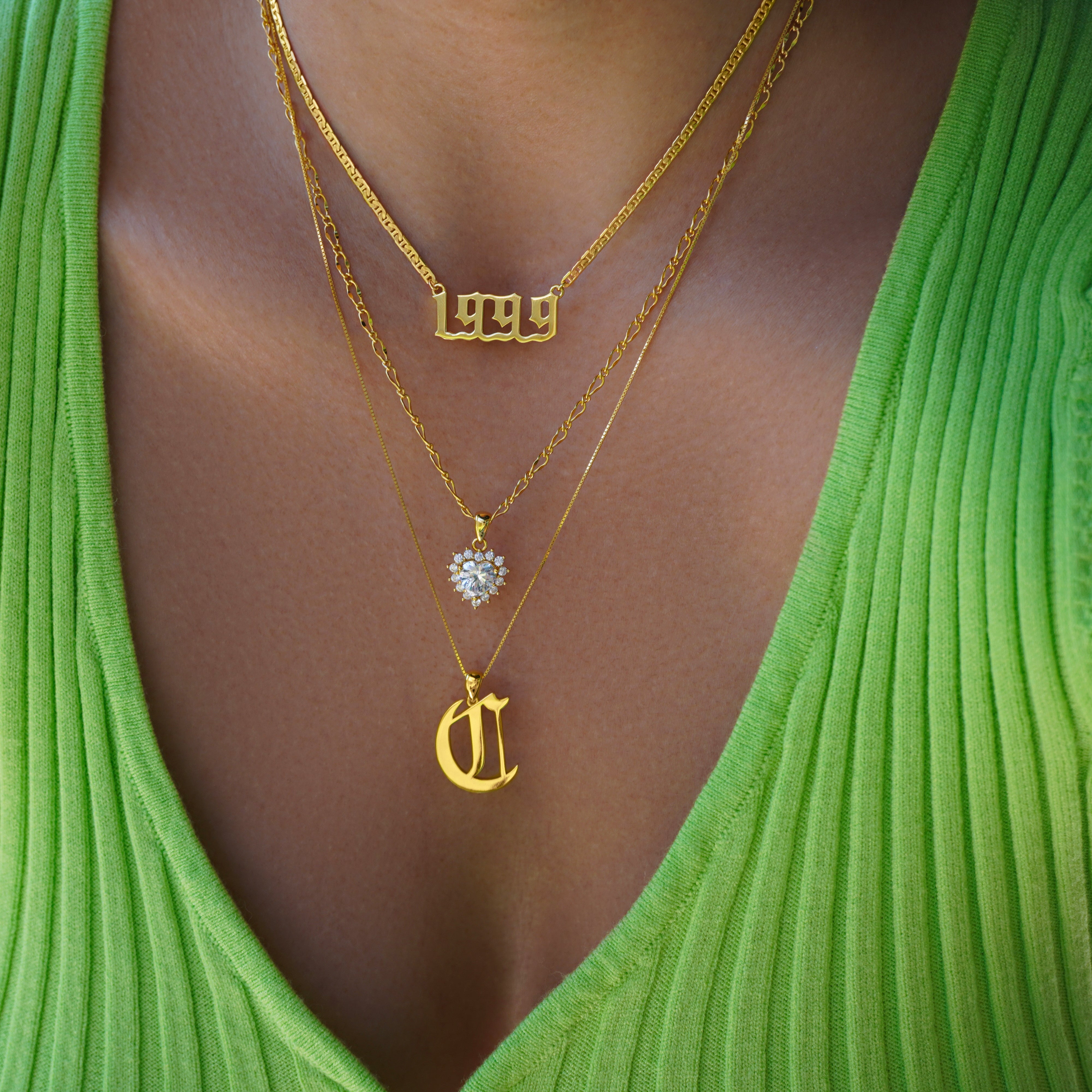 Gothic Initial Necklace | Vivamacity