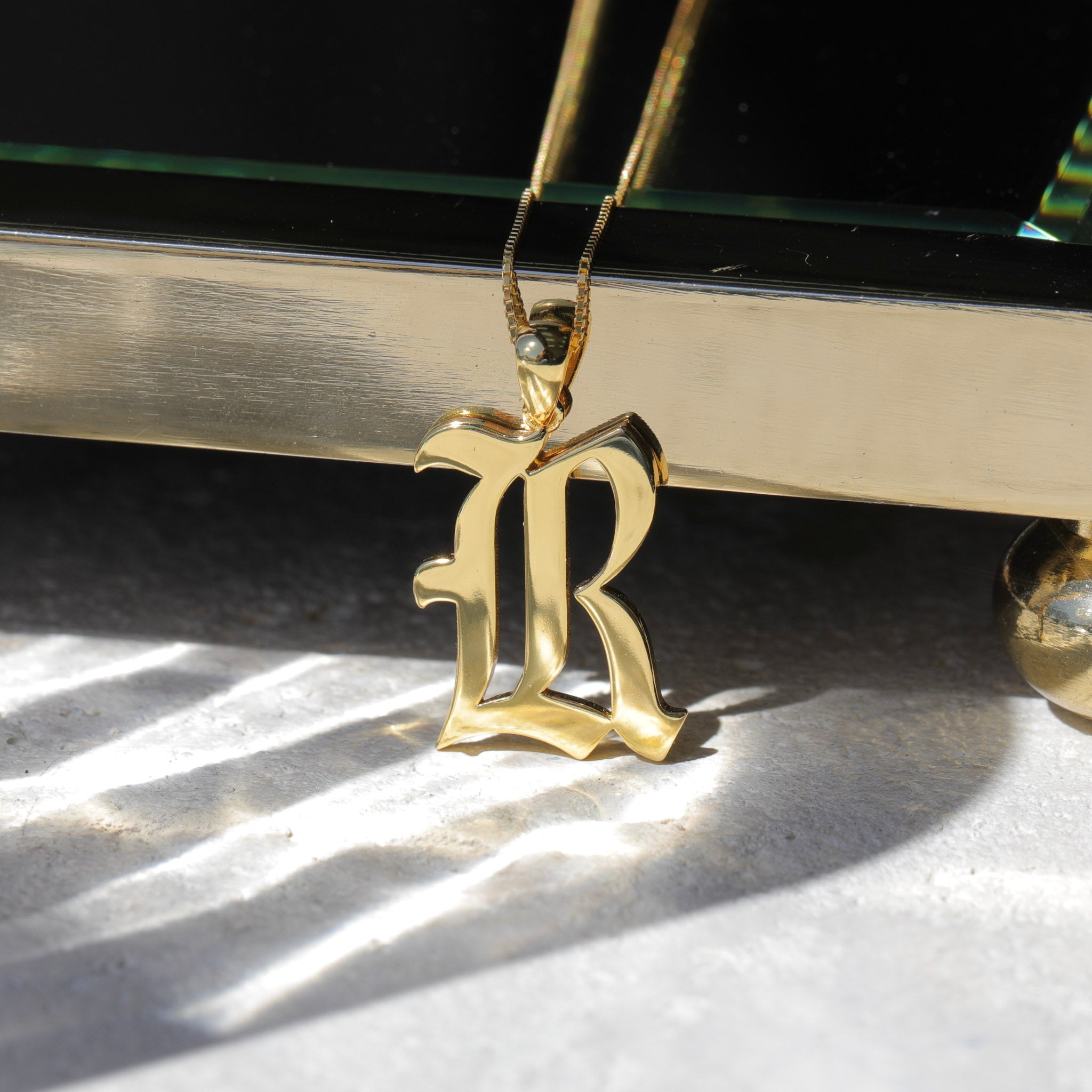 Gothic Initial Necklace | Vivamacity