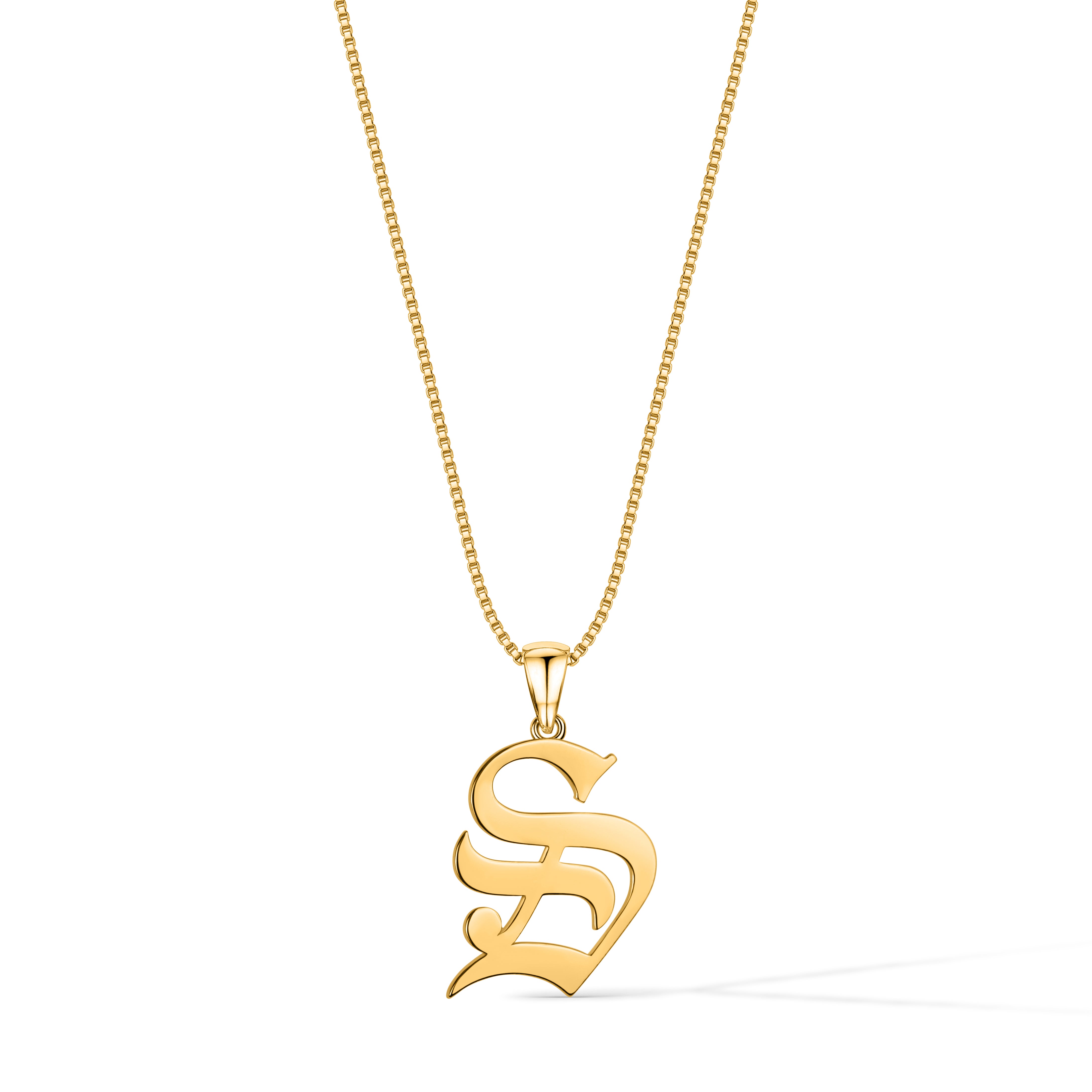 Gothic Initial Necklace | Vivamacity