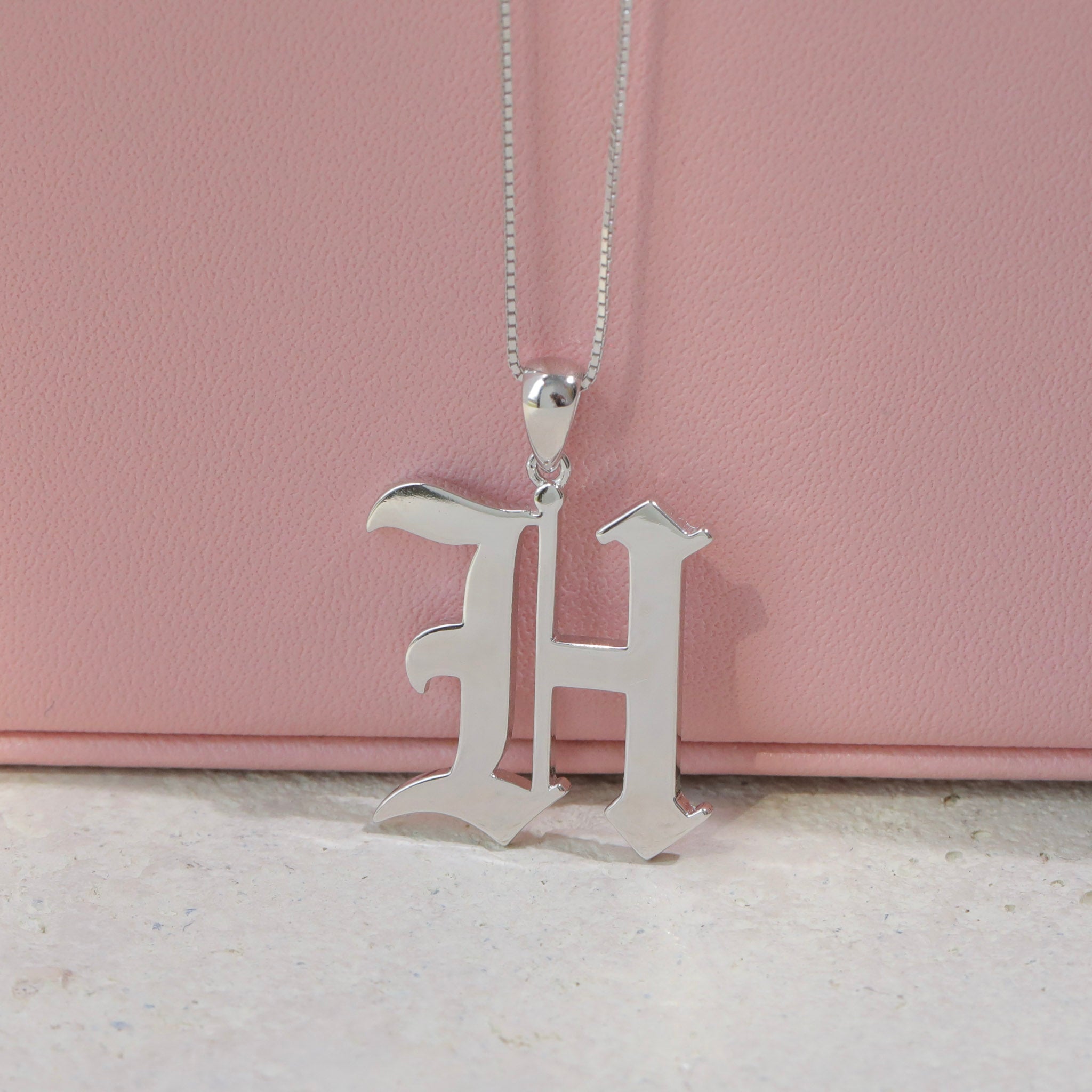 Gothic Initial Necklace | Vivamacity